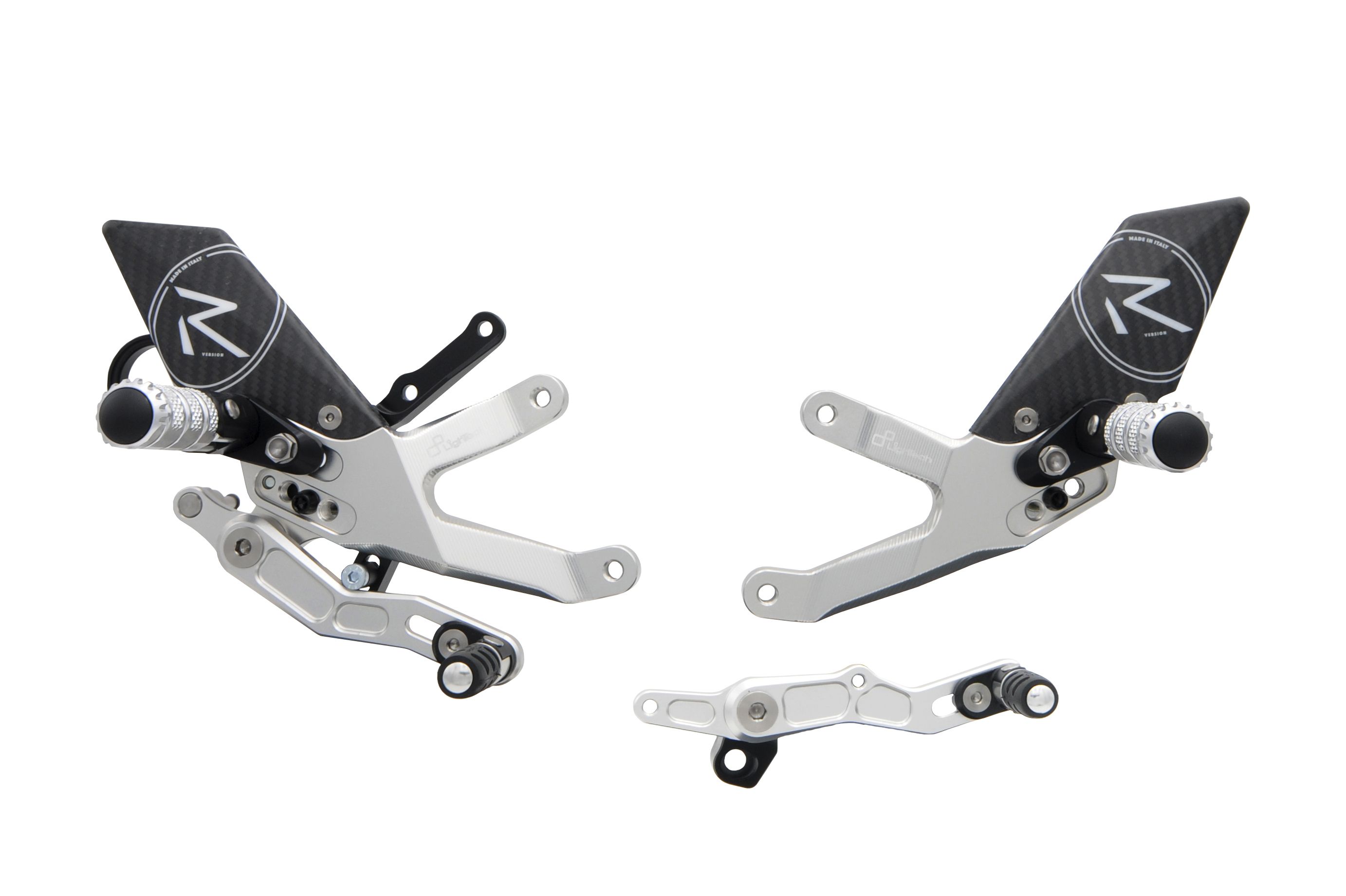 LIGHTECH FUSSRASTENANLAGE R-VERSION – SILBER – S1000R | RR | BIKE-SECTOR